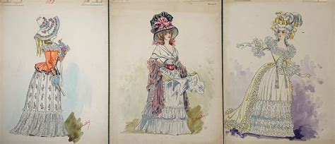 Charles Bianchini 1860 1905 Costume Designs For The Royal Necklace A Play Starring Lily
