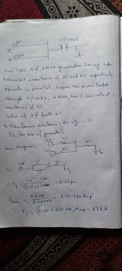 Power System Engineering Fault Analysis Question Solution