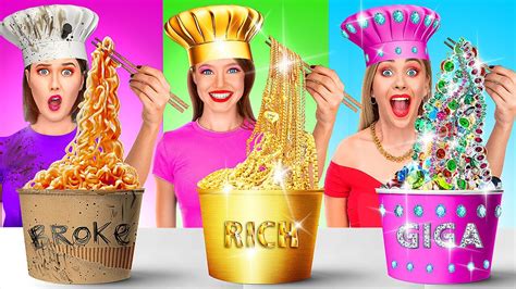 City Girl Vs Village Girl Rich Vs Poor Cooking Challenge Expensive