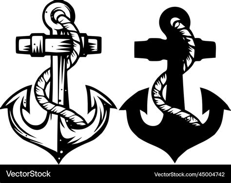 Anchor Stencil Image Royalty Free Vector Image