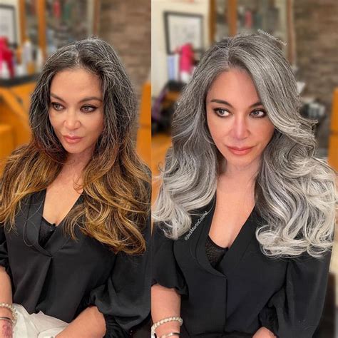 Salt Hair Salt And Pepper Hair Silver Grey Hair Long Gray Hair White Hair Silver Color
