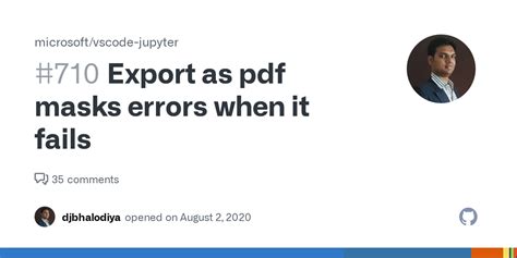 Export As Pdf Masks Errors When It Fails · Issue 710 · Microsoft