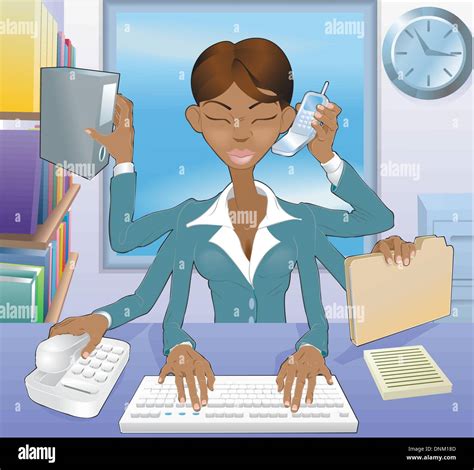 Stressed Secretary Clipart