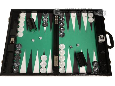 21 Inch Tournament Backgammon Set By Wycliffe Brothers Blackgreen