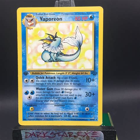 1st Edition Holo Vaporeon Jungle Values Mavin