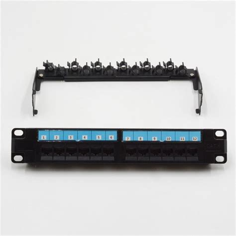 Network Full Loaded Rj45 Keystone Jack Utp Patch Panel 12 Ports With