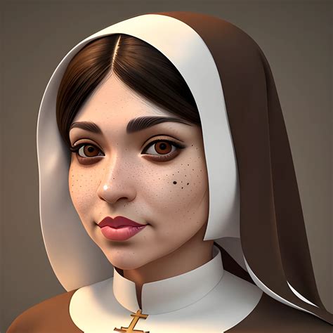 Masterpiece Full Body Realistic 3d Adult Hispanic Female Nun