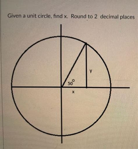 Solved Given A Unit Circle Find X Round To 2 Decimal