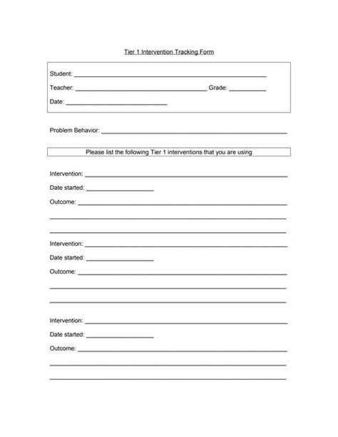 Tier 1 Intervention General Tracking Form Doc