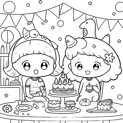 2 페이지 무료로 다운로드 가능한 생일 캐릭터 색칠 도안 벡터 And 일러스트 Freepik