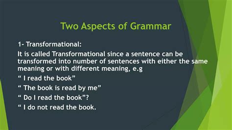 Transformational Generative Grammar Ppt