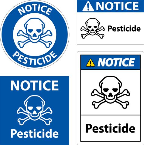 Notice Pesticide Symbol Sign On White Background 15292761 Vector Art At