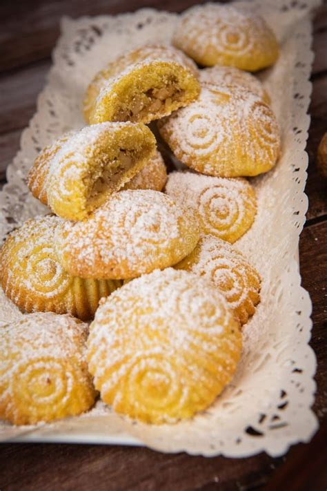 Traditional Eid Maamoul Or Mamoul Cookies With Dates Nuts And Jam