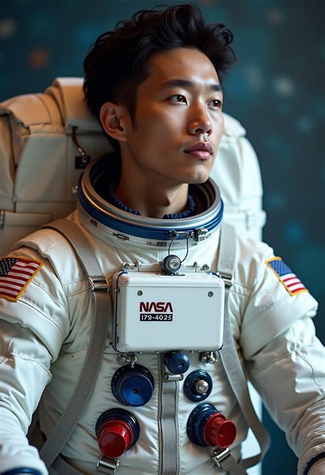 Man As Nasa Astronaut In Space Suit 11652595 Royalty Free Ai
