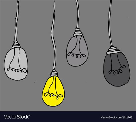 Concept Idea Inspired Bulb Royalty Free Vector Image