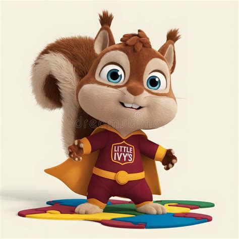 Squirrel Go To School With School Bag Illustration Stock Vector