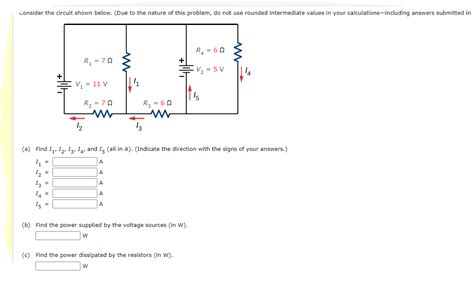 Solved B Find The Power Supplied By The Voltage Sources Chegg