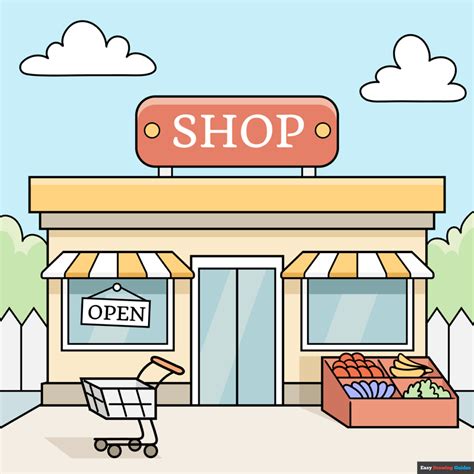Grocery Shopping Sketch At Andy Downey Blog