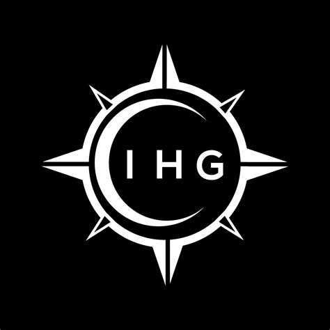Ihg Abstract Technology Circle Setting Logo Design On Black Background