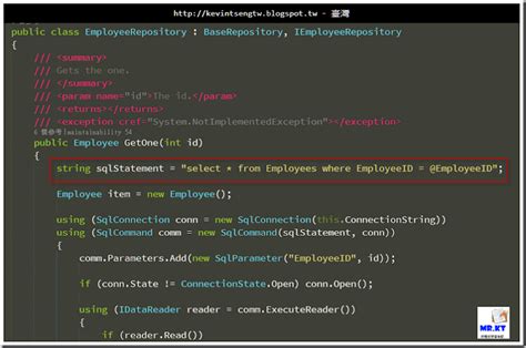 Mrkt 的程式學習筆記 Aspnet Mvc 的 Model 使用 Dapper