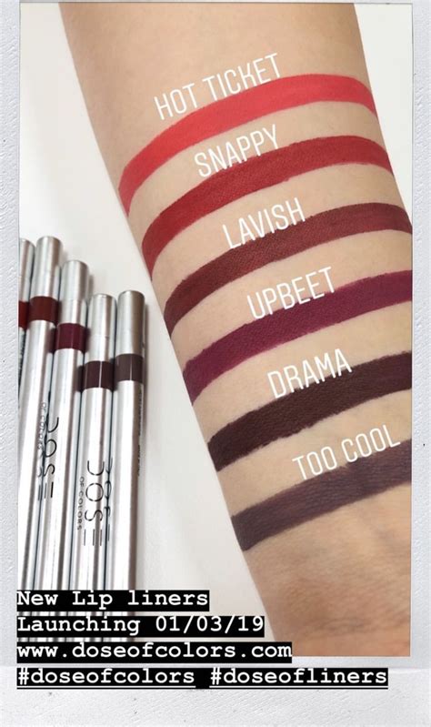 Dose Of Colors Lip Liner Swatches Lip Liner Makeup On Fleek Lip Colors
