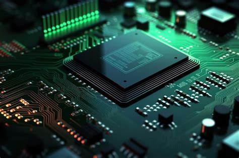 Premium Ai Image Microprocessor On Motherboard Computer Circuit