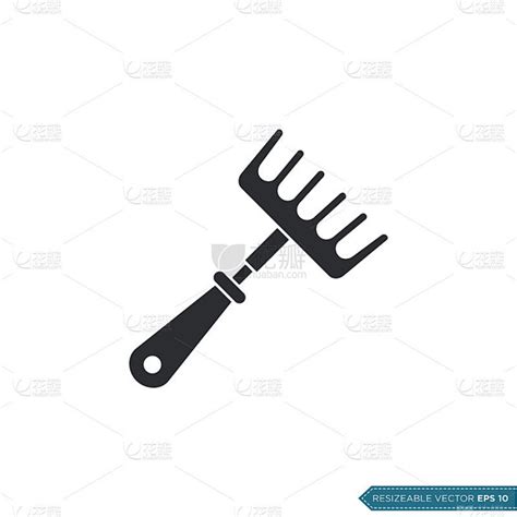 耙园艺工具图标矢量模板