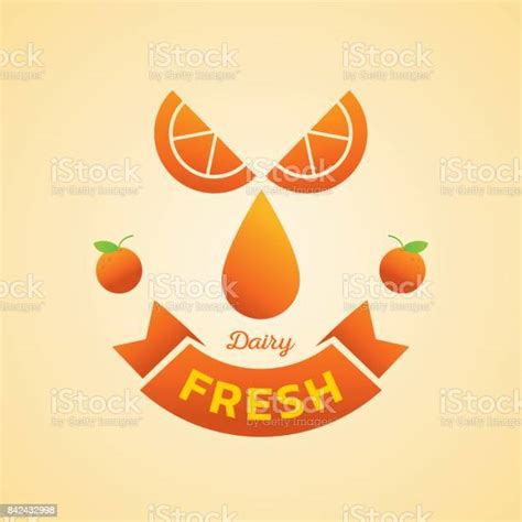 Split Orange Fruit With Orange Juice Drop Illustration Stock