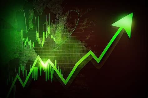 Premium Photo Graph Chart In Stock Trade Market Growth Graph Business