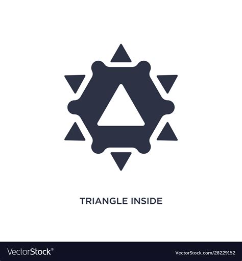 Triangle Inside Hexagon Icon On White Background Vector Image