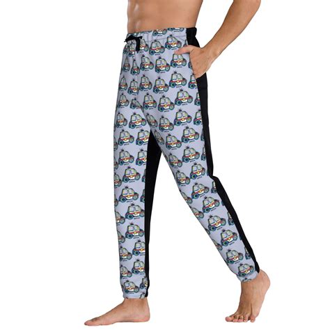 Sweatpants For Men Police Car Workout Jogger For Men Breathable