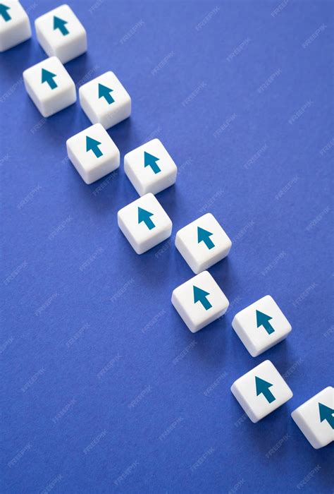 Premium Photo Blocks With Arrows Laid Out In A Directional Chain Path