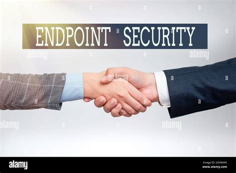 Hand Writing Sign Endpoint Security Concept Meaning The Methodology Of