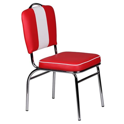 Esszimmerstuhl American Diner 50er Jahre Retro Farbe Rot Weiß