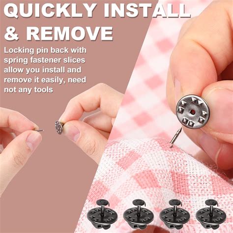120 Pairs Butterfly Clutch Tie Tacks Pin Back Replacement With 8mm