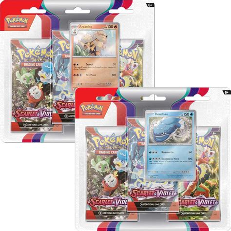 Scarlet And Violet 3 Pack Blister [set Of 2] Sv01 Scarlet And Violet Base Set Pokemon