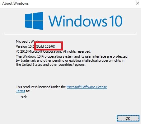 How To Find The Windows Build Number