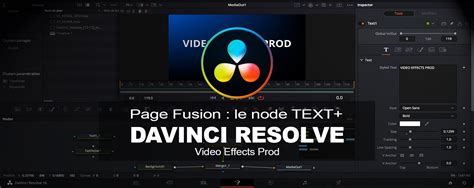 davinci resolve utilisation du node text dans la page fusion