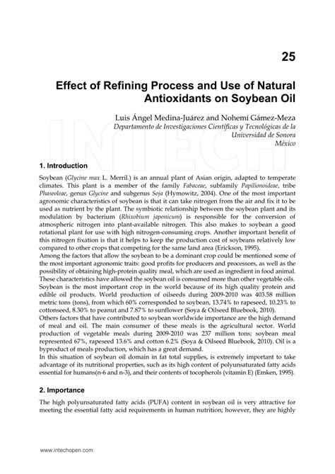 Pdf Effect Of Refining Process And Use Of Natural Antioxidants On
