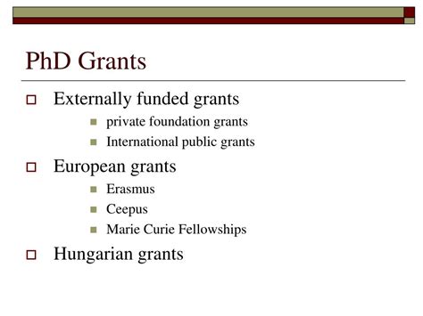 Ppt Phd Grants Powerpoint Presentation Free Download Id6256959