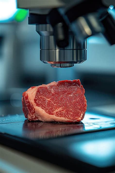 Examine Meat In A Lab Under A Microscope Generated By Ai Stock Image Image Of Tweezers
