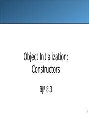 Understanding Object Initialization and Constructors in Java | Course Hero