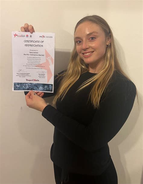 Keely Lanham On Linkedin Certificate Of Appreciation From Pcyc