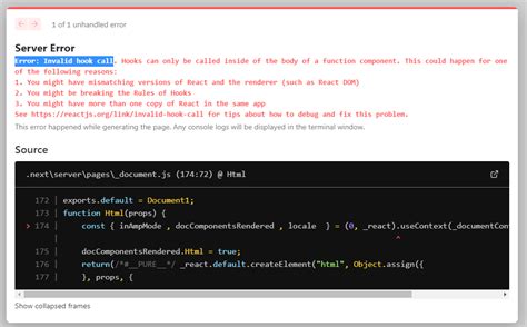 Error Invalid Hook Call After Brand New Npx Create Next App · Vercel Nextjs · Discussion