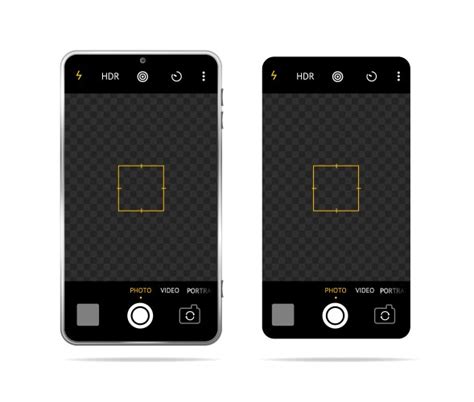 ui ux design camera app for mobile shooting modes vector image
