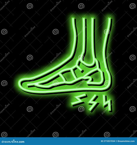 Heel Spur Disease Neon Glow Icon Illustration Stock Vector