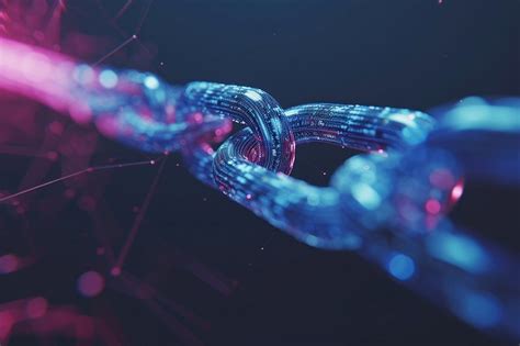 Blockchain Technology Illuminated Futuristic Cyberspace Premium Photo Rawpixel