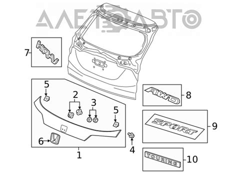 Накладка двери багажника Honda HR-V 16- с эмблемой 74890-T7A-J11ZP ...