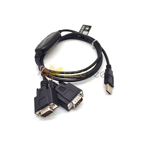 USB A 2 0 To 2 Port DB 9 Port RS232 With Ftdi Chip 1 5M