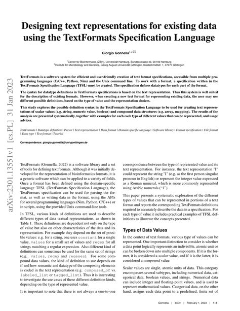 Pdf Designing Text Representations For Existing Data Using The